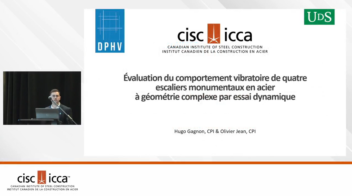 Évaluation du comportement vibratoire de quatre escaliers monumentaux ...