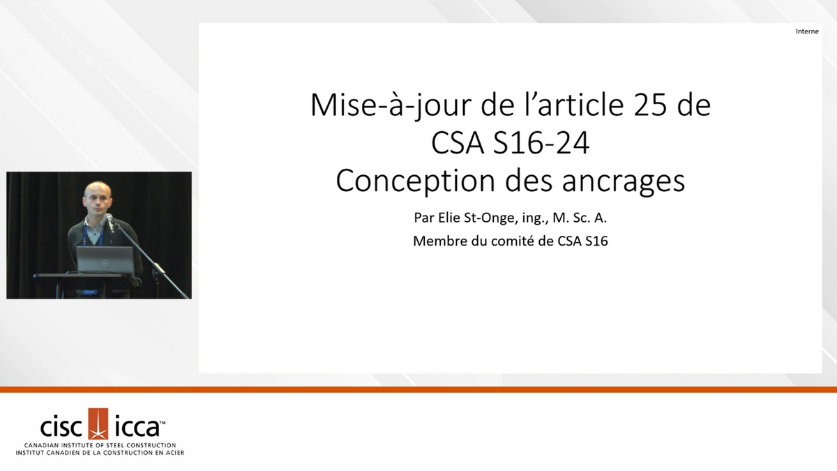 Principaux changements de l’article 25 de la norme S16-24 (ancrage ...
