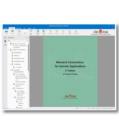 Digital 5 Year Subscription License - Moment Connections for Seismic A ...